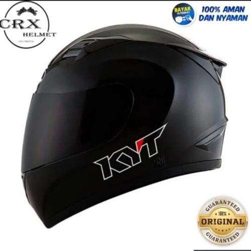 Jual Helm KYT R10 Black Doff Solid Hitam Doff Fullface Black Visor Dop ...