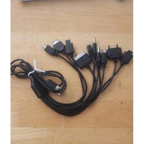 Jual kabel charger segala hp jadul 10in1 (nokia, sony erricson ...