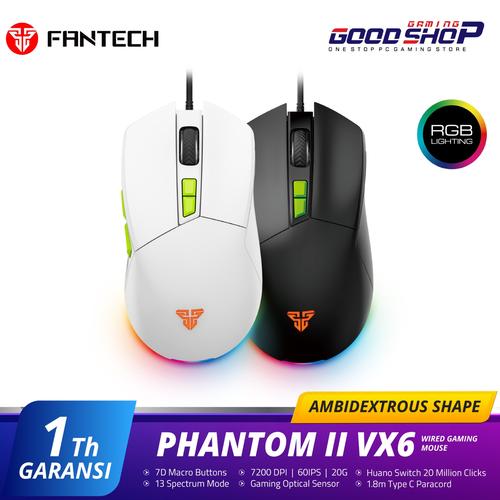 Jual Fantech PHANTOM II VX6 Mouse Gaming Macro RGB - Putih - Jakarta ...