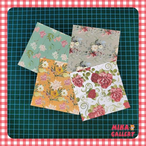 Jual Kertas Scrapbook Paper Deco Journal Bujo Catatan 10x10cm - Bunga ...