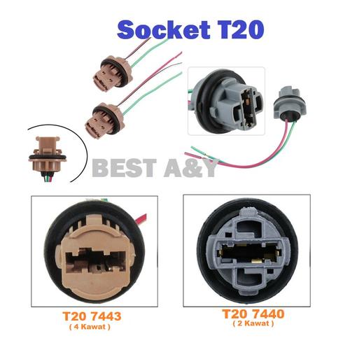 Jual Socket SOKET Fitting LAMPU T20 7440 7443 Tancap SEIN Sen Rem ...