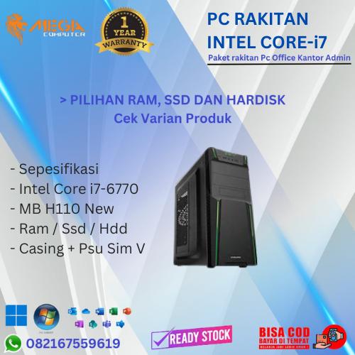 Jual PC Rakitan Core i7-Gen 6 Office (Siap Pakai, Ram / Ssd+Hdd Cek Varian) - 4GB, HDD 500GB ...