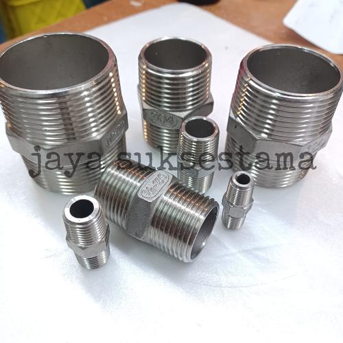 Jual Double Naple 1/2" inch Stainless Steel / Double Nepel SS304 - Jakarta Barat - JAYA ...