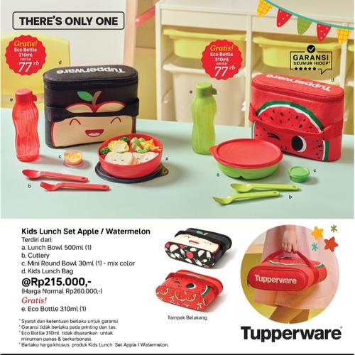 Jual TUPPERWARE KIDS LUNCH SET - KOTAK MAKAN ANAK - SET APPLE - Kota ...