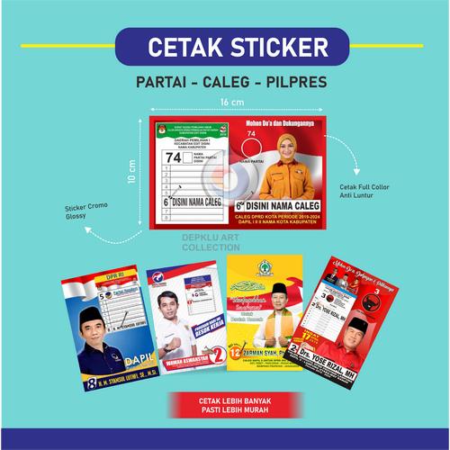 Jual Cetak Stiker Caleg Partai Kampanye - Sticker Pemilu Pilpres ...