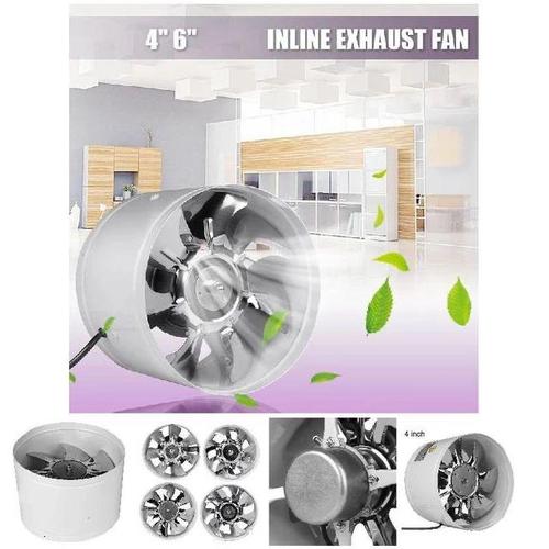 Jual Metal Inline Duct Fan Booster Exhaust Blower Air Cooling Vent 220V ...