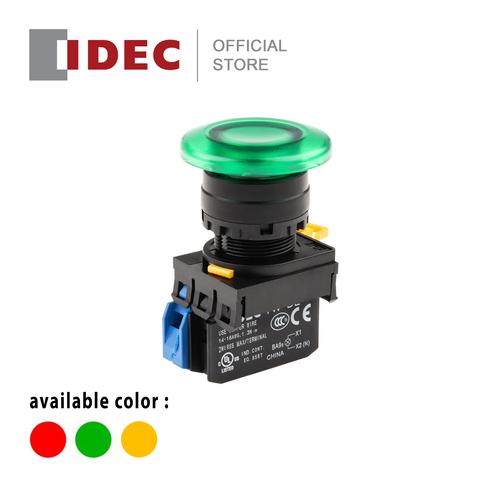 Jual IDEC YW1L-A4E10 Illuminated Pushbutton Mushroom 40mm Maintained ...
