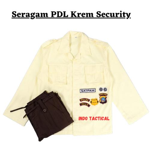 Jual Baju Seragam PDL Satpam Krem Lengkap,Seragam Security Krem 2023 ...