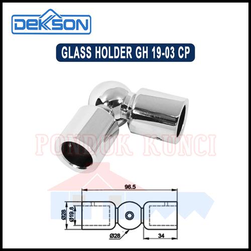 Jual Glass Holder Dekkson GH 19-03 CP Glass Clamp Penghubung Pipa Ke ...
