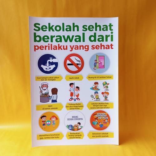 Jual Poster Sekolah | Poster Sekolah Sehat Berawal dari Perilaku yang ...