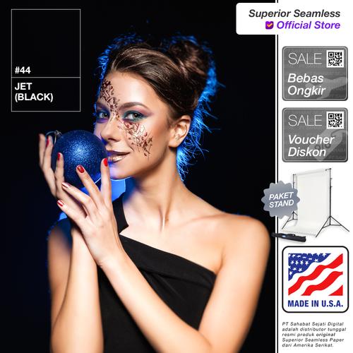 Promo Background Paper Kertas Polos Seamless Studio 2.7x11M Hitam 44 ...