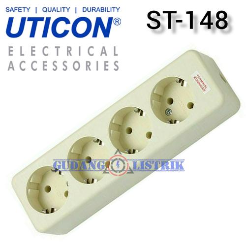 Jual Stop Kontak Terminal Arde UTICON 4 Lubang ST-148 - Kota Pontianak ...