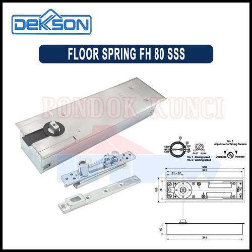 Jual Floor Hinge Dekkson FH 80 SSS Engsel Tanam Dekson BTS 80 Komplit ...