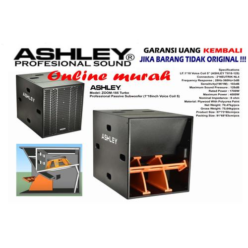 Jual subwoofer pasif ashley zoom 185 turbo 18 inch coil 5 1 buah ...