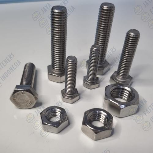 Jual Baut mur hex M6 x 50 Stainless steel 304 | BM M6x50 SS 304 THE sus ...