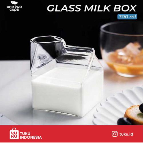 Jual Gelas Kaca Susu Borosilicate Glass Milk Box 300ml - Transparan ...