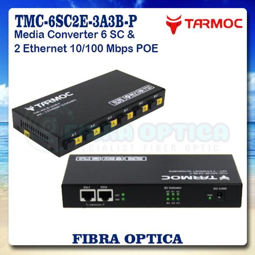 Jual Tarmoc TMC-6SC2E-3A3B-P|6 FO 2 LAN 10/100 POE IN 5-24V Media ...
