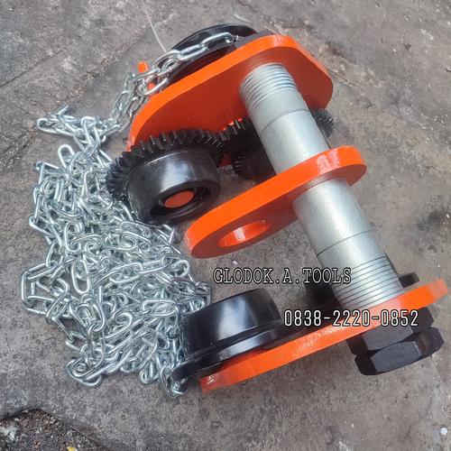 Jual Gear Troli Hoist Takel 1 2 3 5 10 Ton NAGASAKI Geared Trolley ...