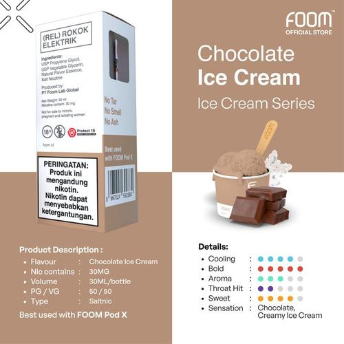 Jual E LIQUID Foom Chocolate Ice Cream Salt Nic 30ML by Foom Lab Global ...