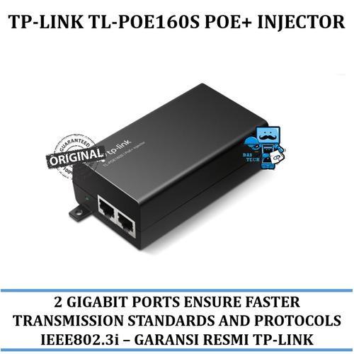 Jual TP-LINK TL-POE160S Gigabit PoE+ Injector 802.11at 30W - GARANSI ...
