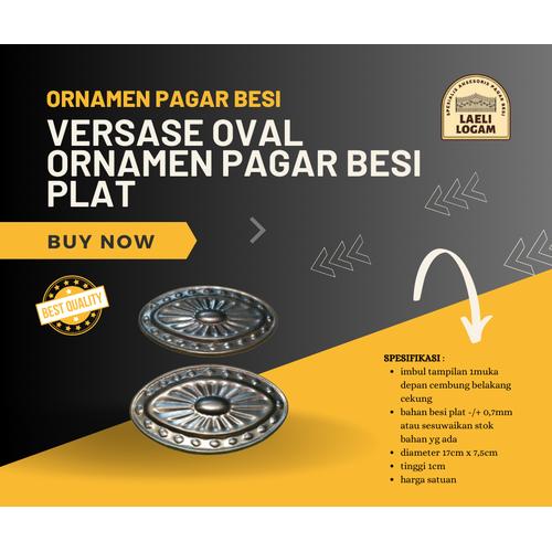 Jual Versase oval ornamen pagar besi plat - Kab. Tegal - LAELI LOGAM ...