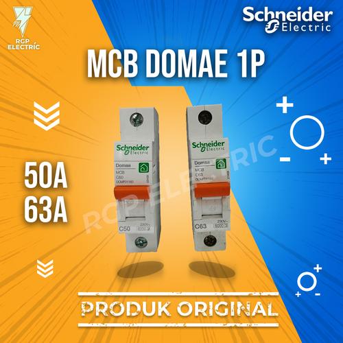 Jual MCB DOMAE 1 Phase 1P 50A 63A Schneider New Domae - 1P 50A - Kab ...