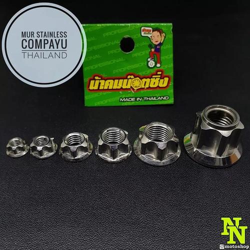 Jual mur 8 10 12 14 17 19 stainless model gear original COMPAYU ...