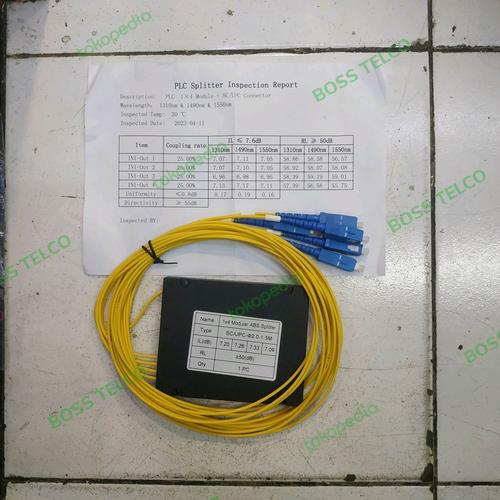 Jual Splitter 1 : 4 SC UPC modular Fiber Optic / Pasif Splitter 1 : 4 ...