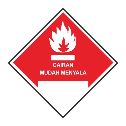 Jual Rambu Limbah B3 Cairan Mudah Menyala uk.40x40 cm - Kota Bekasi ...