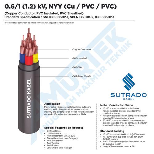 Jual Kabel Listrik NYY 4x25mm2 SUTRADO (4x25mm 4x25 mm mm2) - Jakarta ...