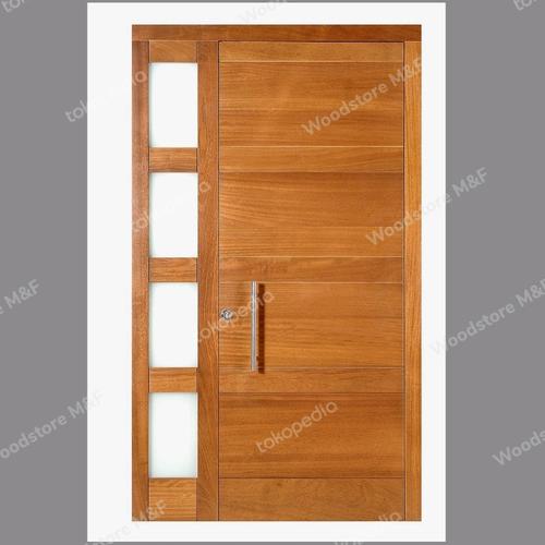 Jual Pintu jati solid pintu rumah utama tanpa bingkai minimalis simpel ...