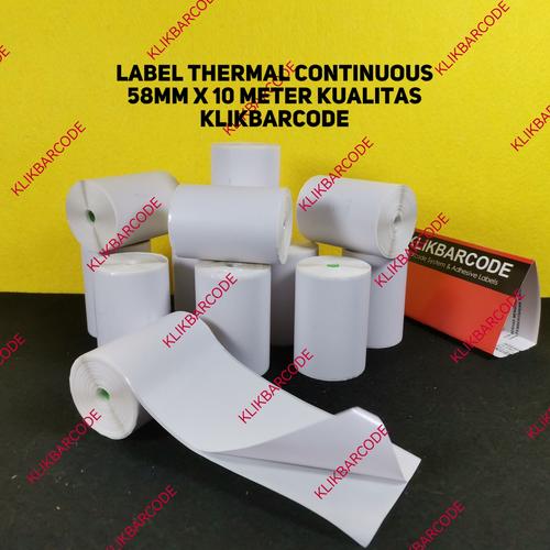 Jual THERMAL LABEL STICKER 58MM X 10 M PRINTER UNTUK EPSON TM-T82 MOKA ...