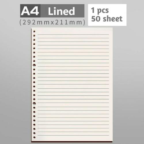 Jual Loose leaf A4 Kertas Isi Binder Kertas file Isi 50 Lembar 30 Holes ...