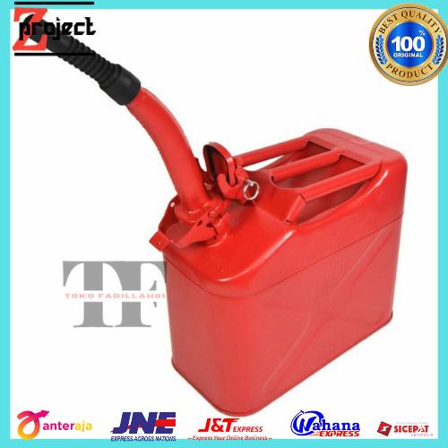 Jual KRISBOW jerigen metal 10 liter merah / jerigen besi krisbow 10 ...