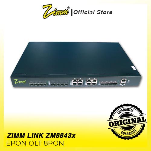 Jual EPON OLT ZimmLink ZM8843X 8PON L3 8GE 4*10G UPLINK SFP+ 2Power Non SFP - Power AC + AC ...