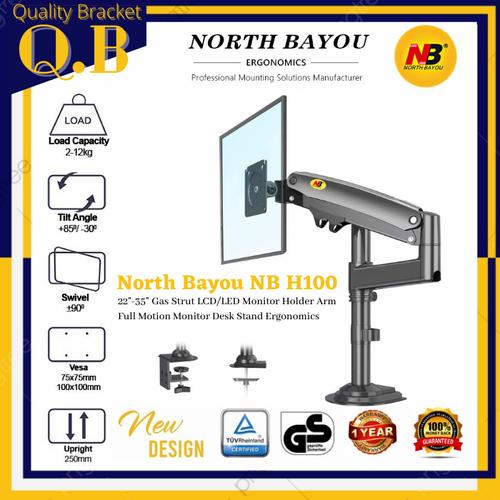 Jual NB H100 DESKTOP MONITOR ARM 22"-35" MAX LOAD 12KG NORTH BAYOU ...