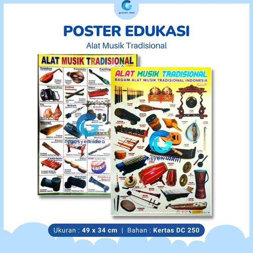 Jual Poster Pendidikan Edukasi Anak Belajar Alat Musik Tradisional ...