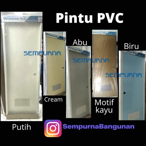 Jual Pintu kamar mandi PVC tebal dengan jalusi lubang angin Windsor ...