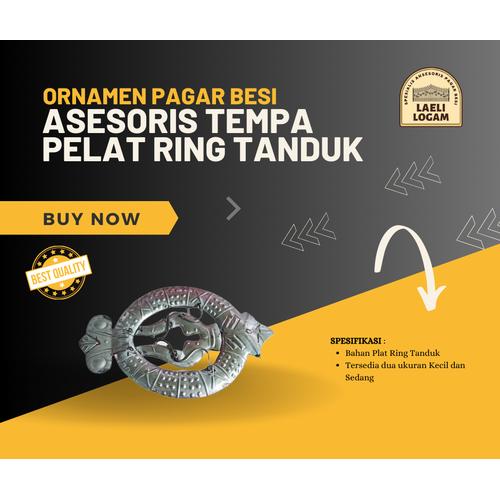 Jual Ornamen pagar besi asesoris tempa pelat ring tanduk - Kecil - Kab ...