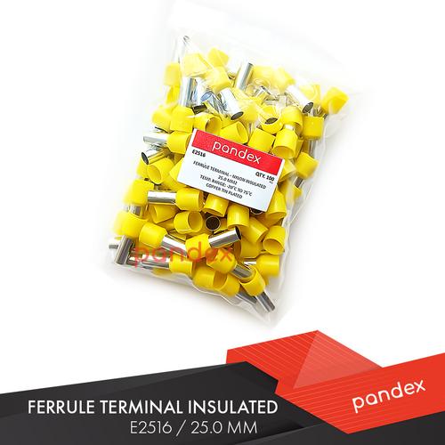 Jual Pandex Ferrule Terminal 25.0mm E2516 Insulated / Skun Ferrule ...