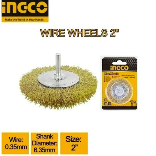 Jual Wire Circular Brush (Bor 2") Kuningan INGCO WB40501 Sikat Kawat ...
