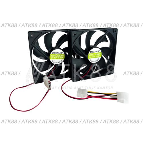 Jual Kipas Pendingin CPU Fan Cooling Casing 12cm 8cm Hitam / Internal ...