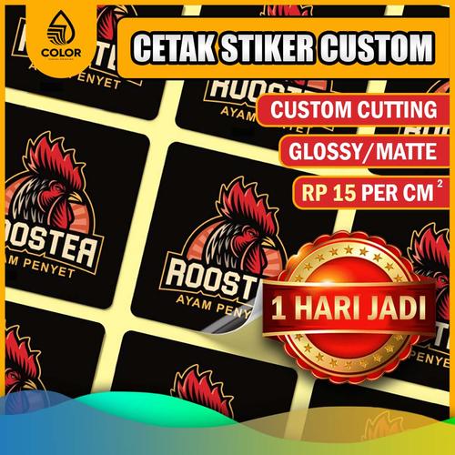 Jual Cetak Stiker Custom Ukuran / Stiker Custom Bebas Murah - Dengan ...