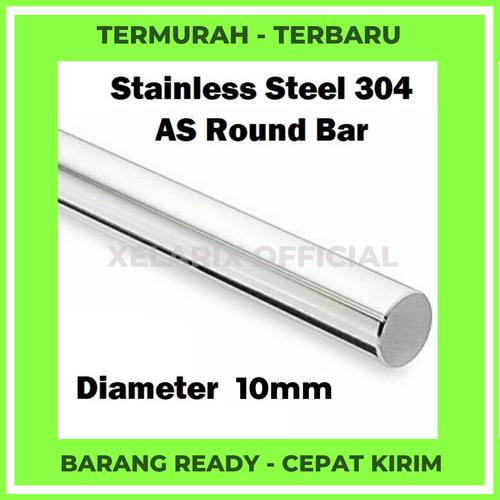 Jual AS Stainless Steel SS 304 10mm harga per CM batang, as, shaft, bar ...