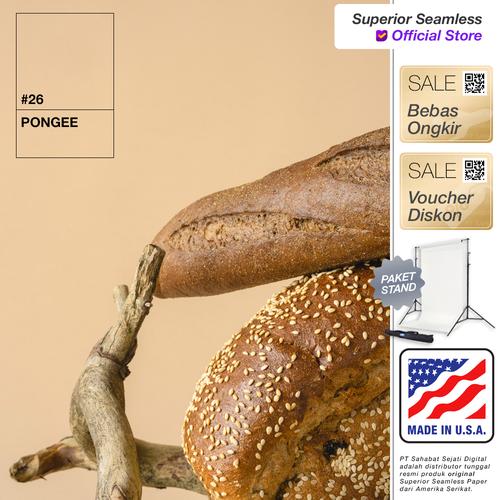 Promo Background Paper Kertas Polos Seamless Studio 2.7x11M 26 Pongee ...