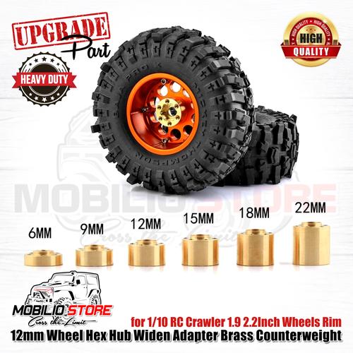 Jual 12 mm Wheel Hex Hub Widen Adapter Brass Counterweight for RC ...
