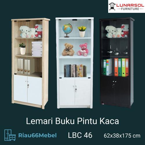 Jual Lemari Buku Minimalis / Rak Buku / Lemari Dokumen Kaca Lunarsol - Oak Muda - Kota Pekanbaru ...