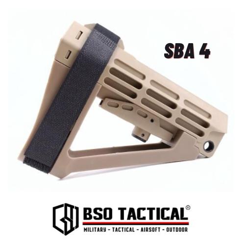 Promo Popor Tactical SBA4 Stabilizing Brace Buttstock AEG WGG Airsoft ...