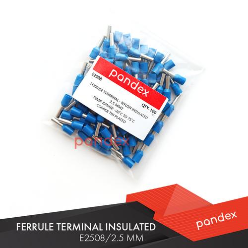 Jual Pandex Ferrule Terminal 2.5mm E2508 Insulated / Skun Ferrule ...