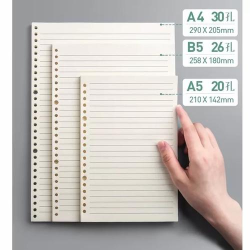 Promo Loose Leaf A5 B5 A4 Refill Kertas Binder Isi 50 Lembar Isi Binder ...